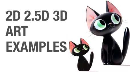 2D 2.5D 3D Art Examples - KIRI Engine